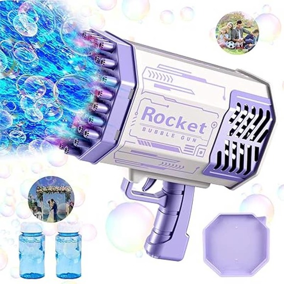 rocket | Toys | Rocket Bubble Blaster Toy With Lights 69hole Bazooka Bubble Blaster | Poshmark